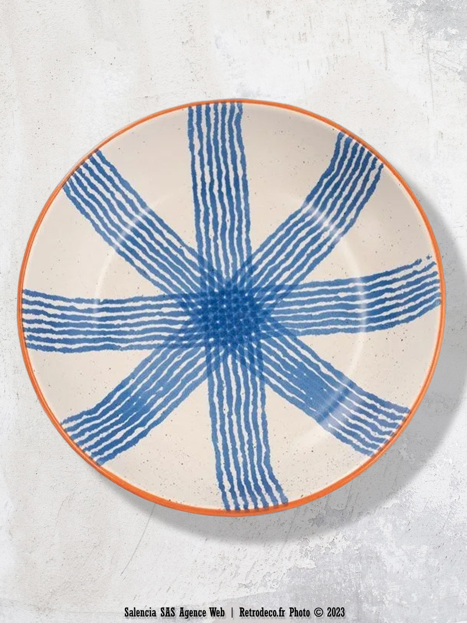 Set de 6 assiettes creuses Positano Déco bord de mer Athezza | Retrodeco